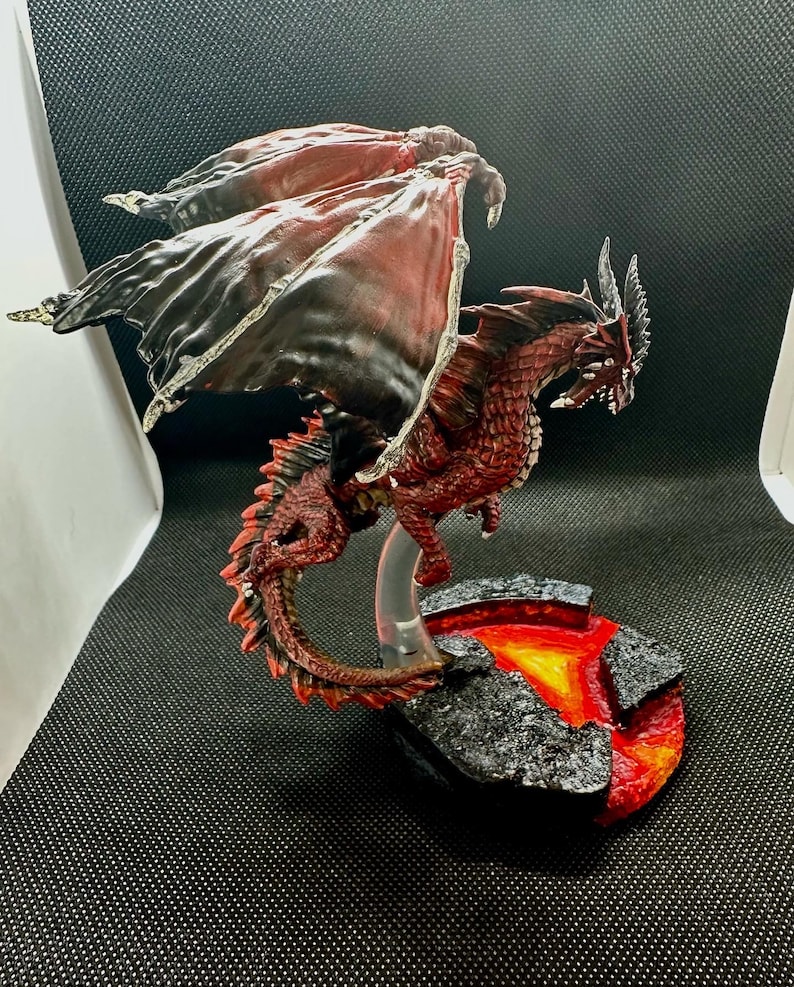 Young Red Dragon Miniature Hand Painted - Etsy