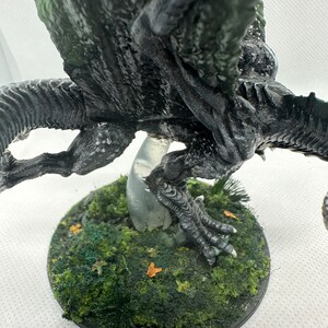 Young Black Dragon Miniature Hand Painted - Etsy