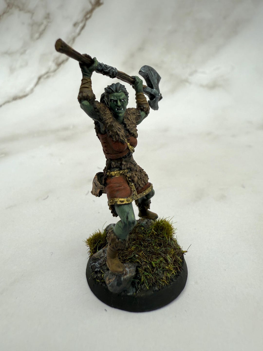 Half Orc Barbarian Miniature Hand Painted - Etsy