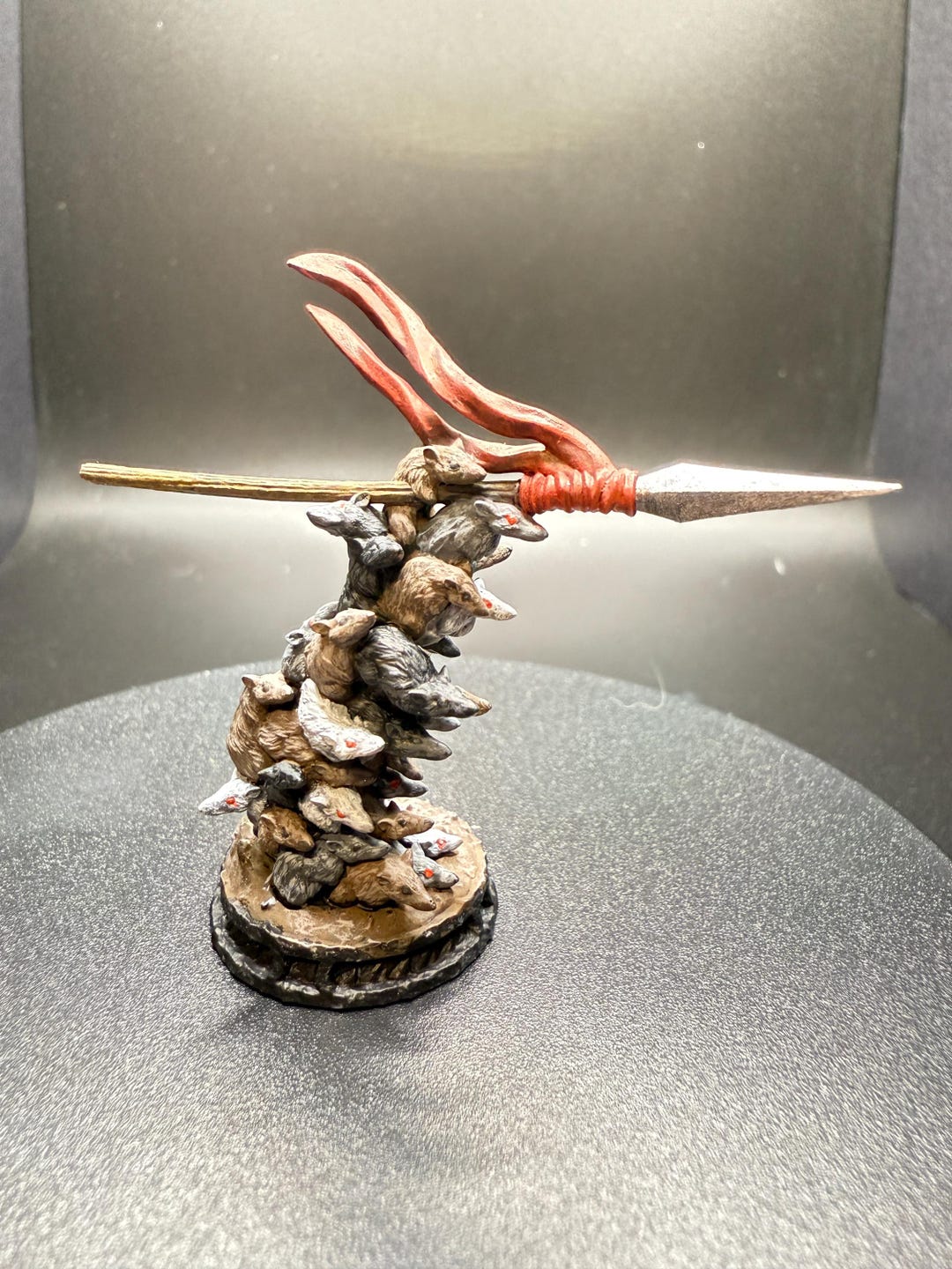 Equipped Rat Swarm With Spear Hand Painted Miniature - Etsy