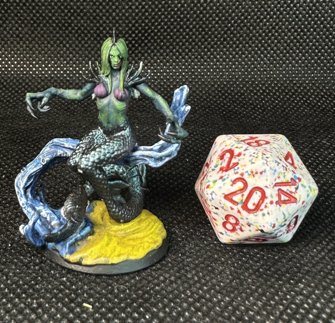 Abyssal Mermaid Miniature Hand Painted - Etsy