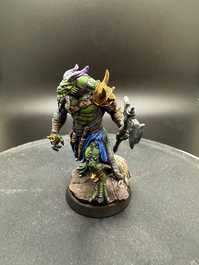 Dragonborn Barbarian Miniature Hand Painted - Etsy