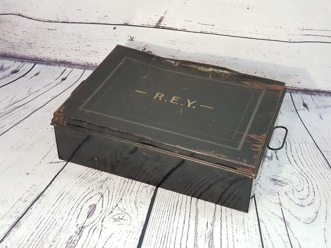 Vintage Heavy Duty Metal Deed Box C1940/50s - PLEASE Read the ...