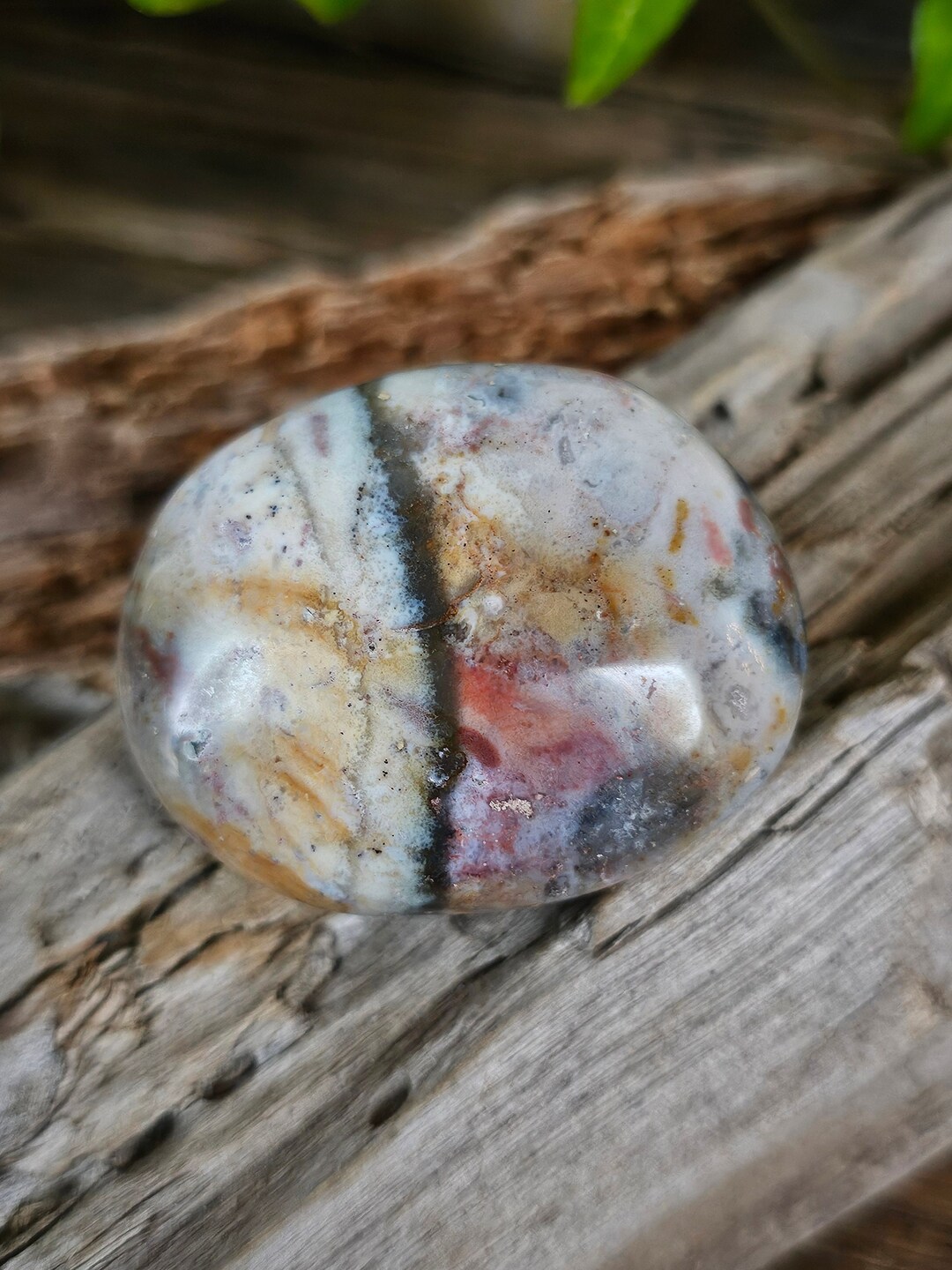 A Perfect Darling Ocean Wave Jasper Palm Stone - Etsy