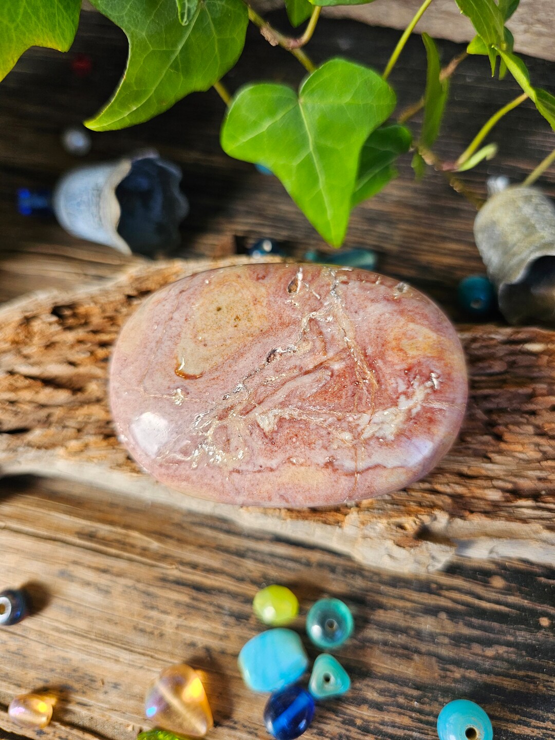 Rosetta Jasper Palm Stone - Etsy