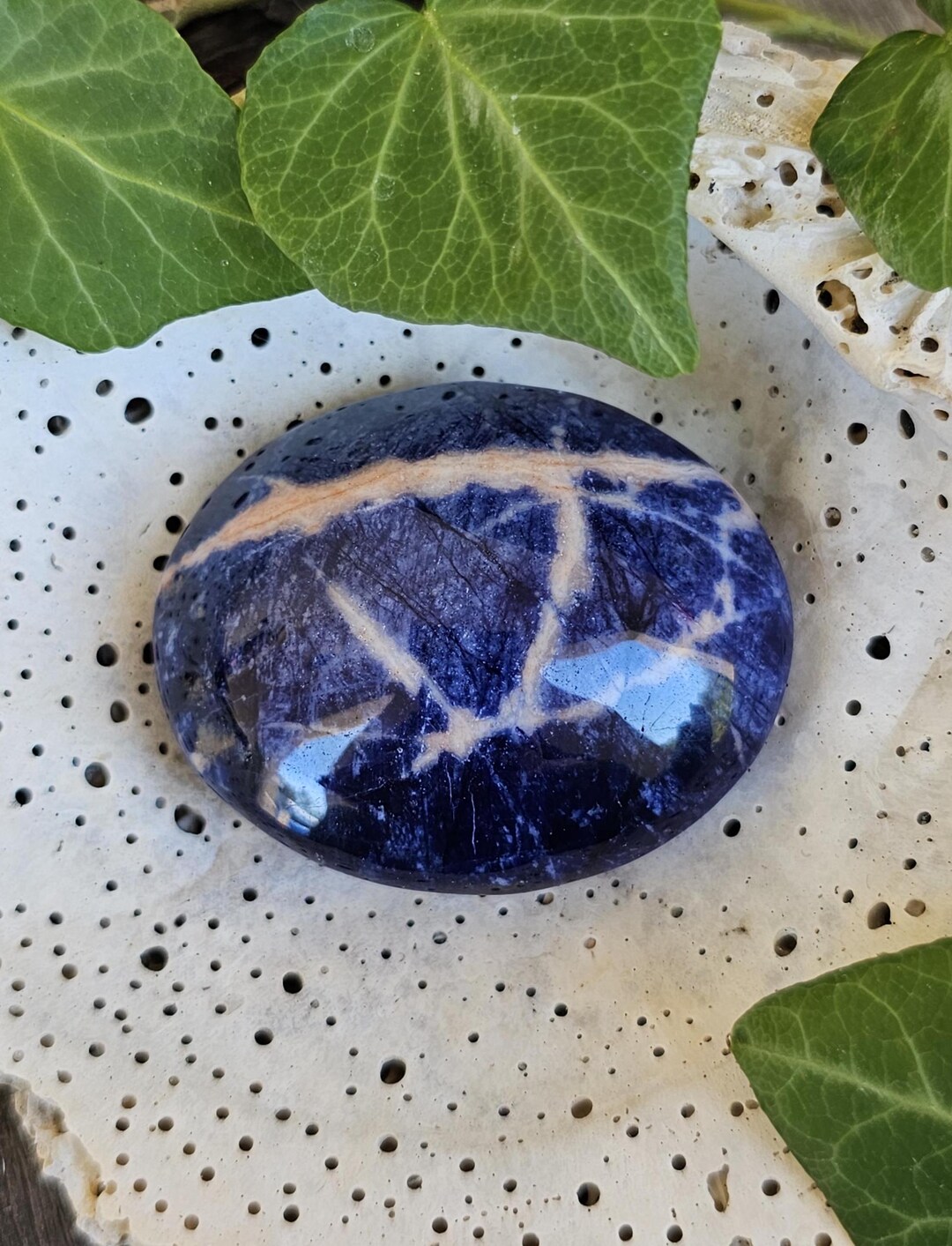 Sodalite Palm Stone - Etsy