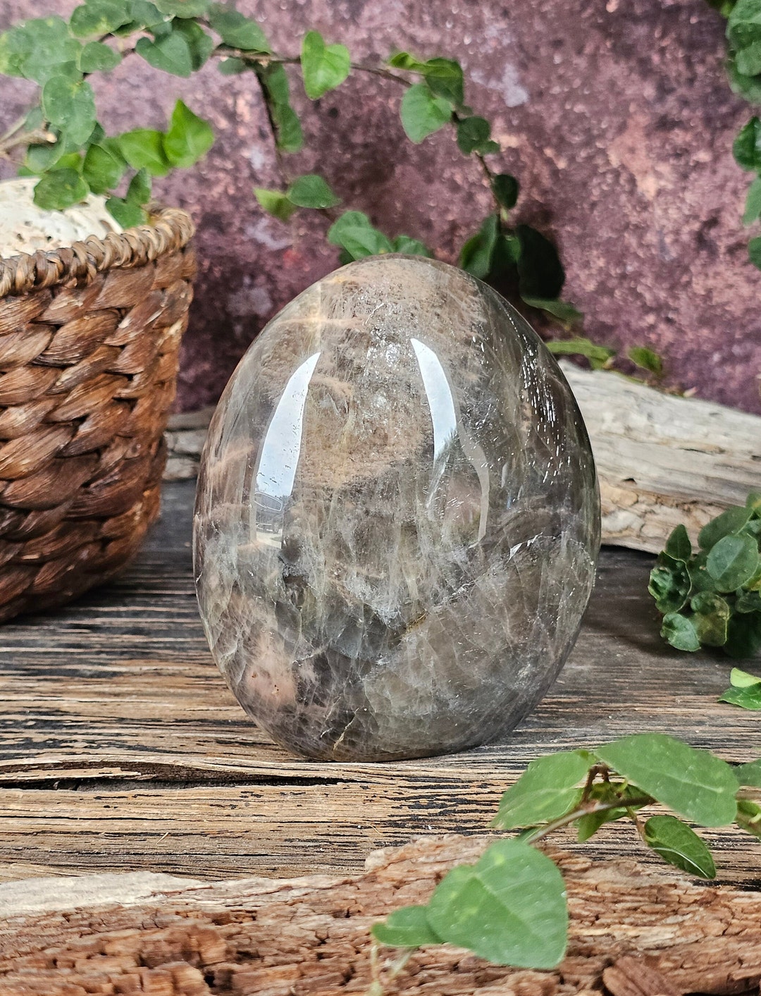 Black Moonstone Standing Free Form Stone - Etsy