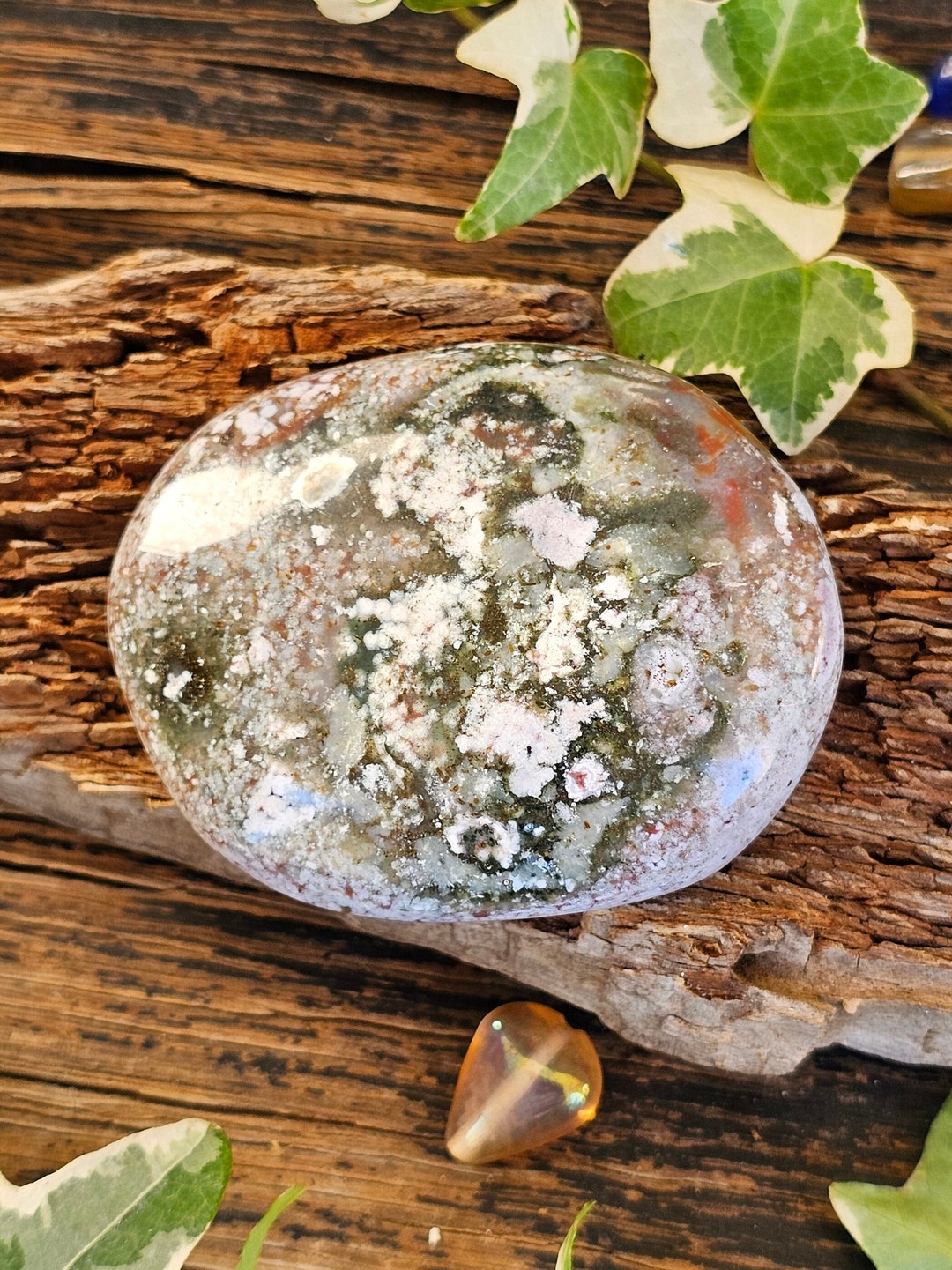 Spirit Jasper Palm Stone - Etsy