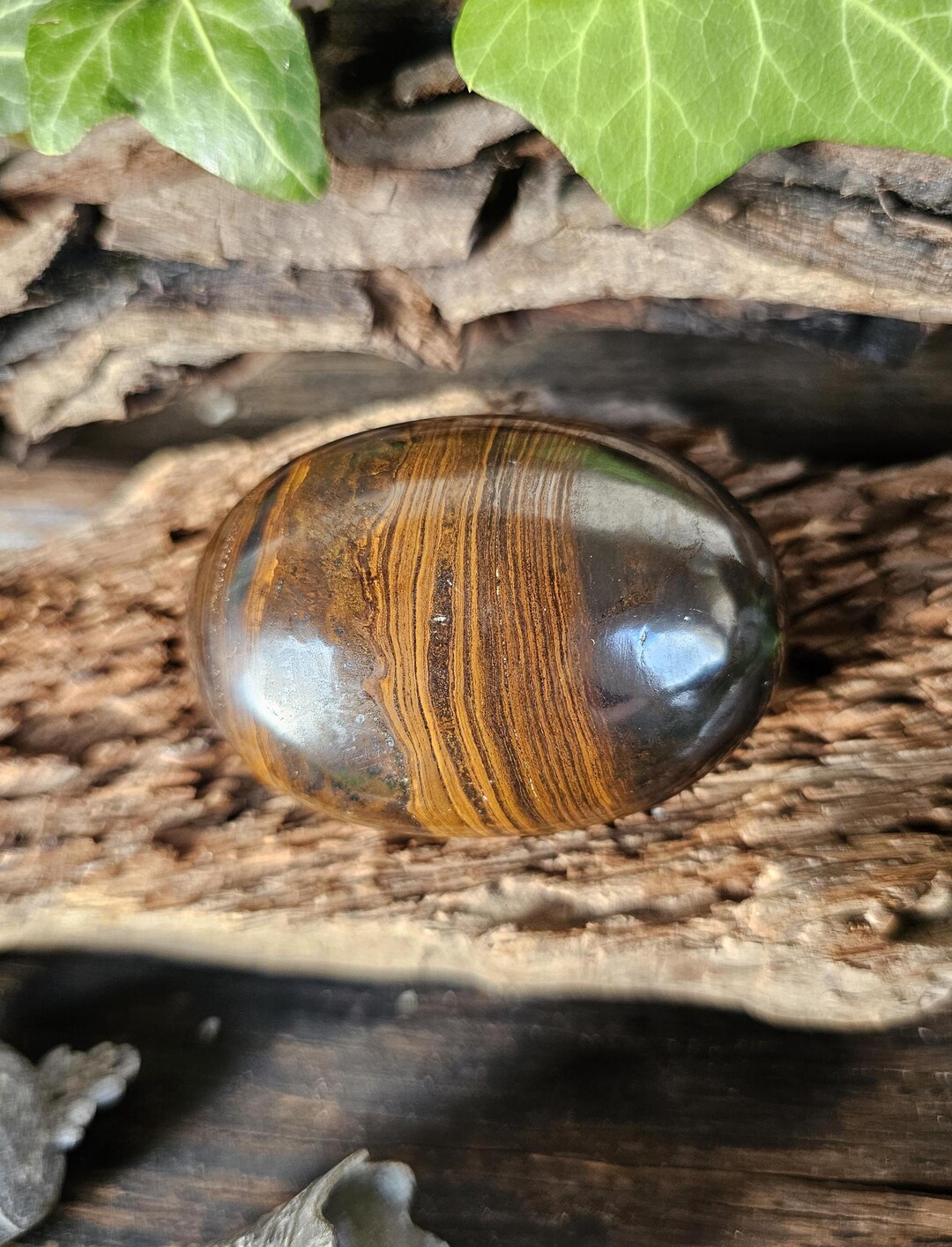 Iron Tigers Eye Palm Stone - Etsy