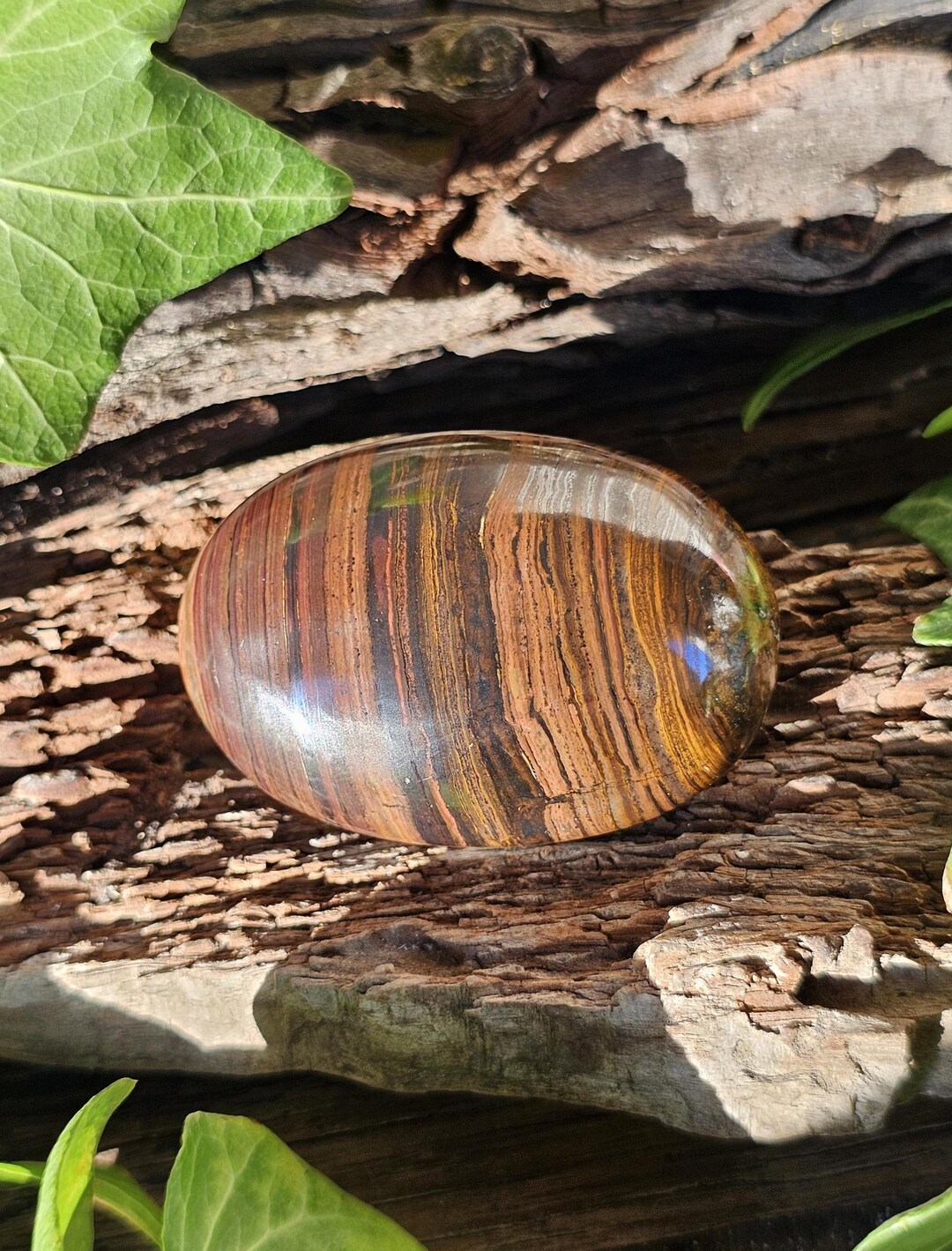 Iron Tiger’s Eye Palm Stone - Etsy