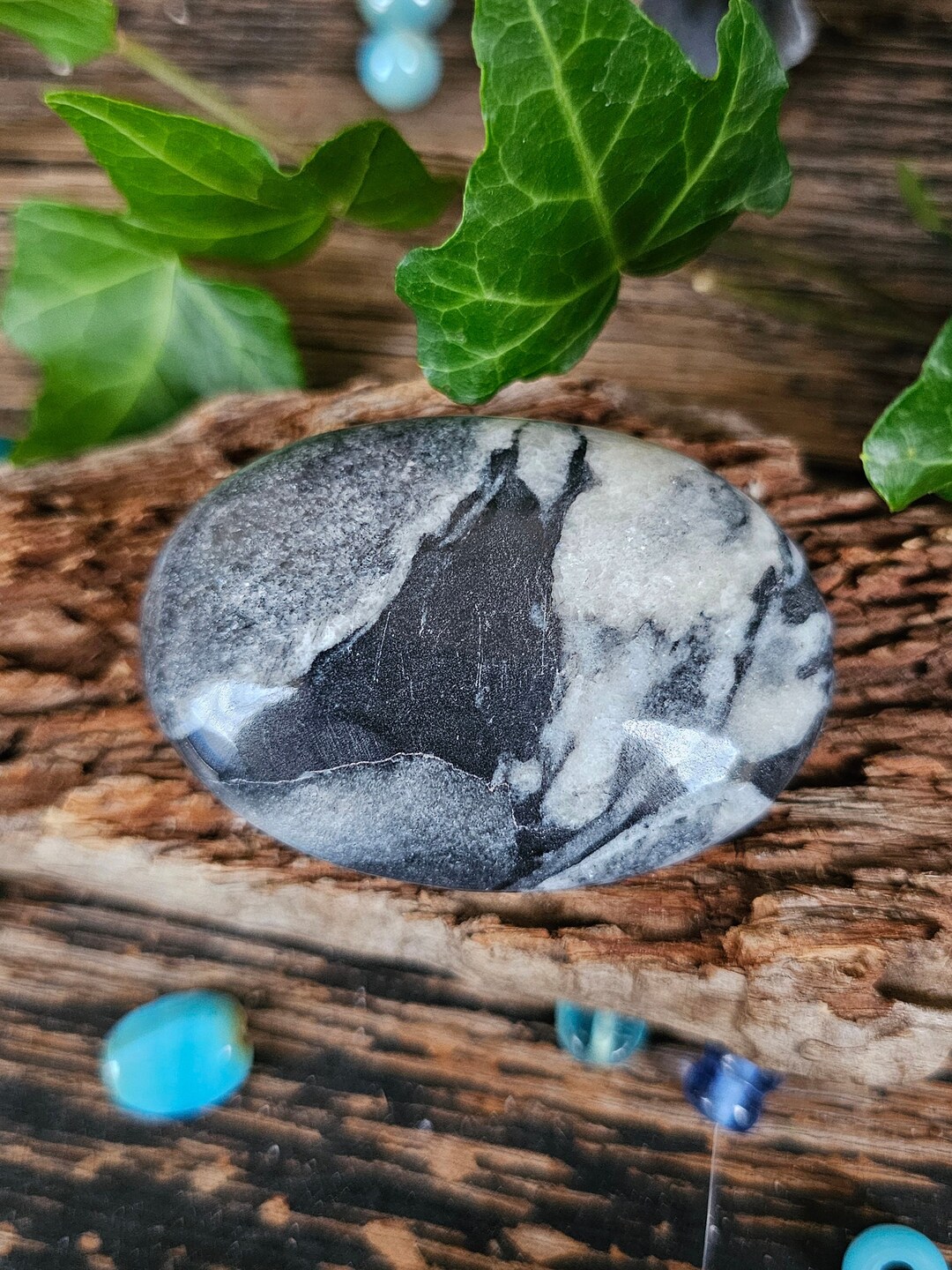CLOSING SALE Shell Jasper Palm Stone - Etsy