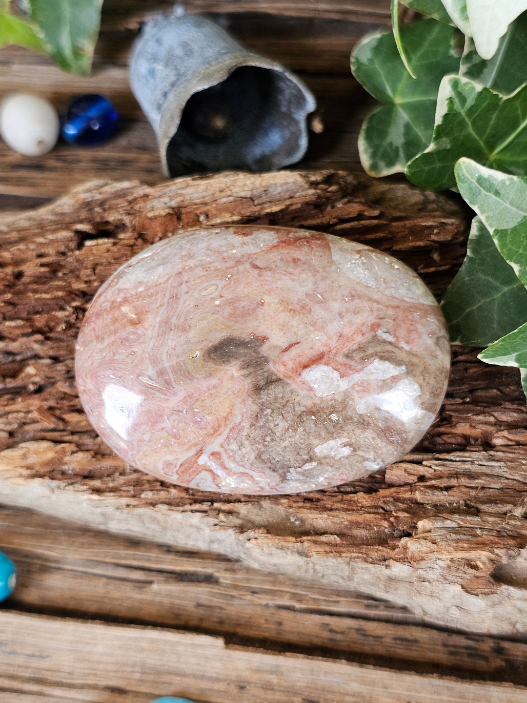 Rosetta Jasper Palm Stone - Etsy