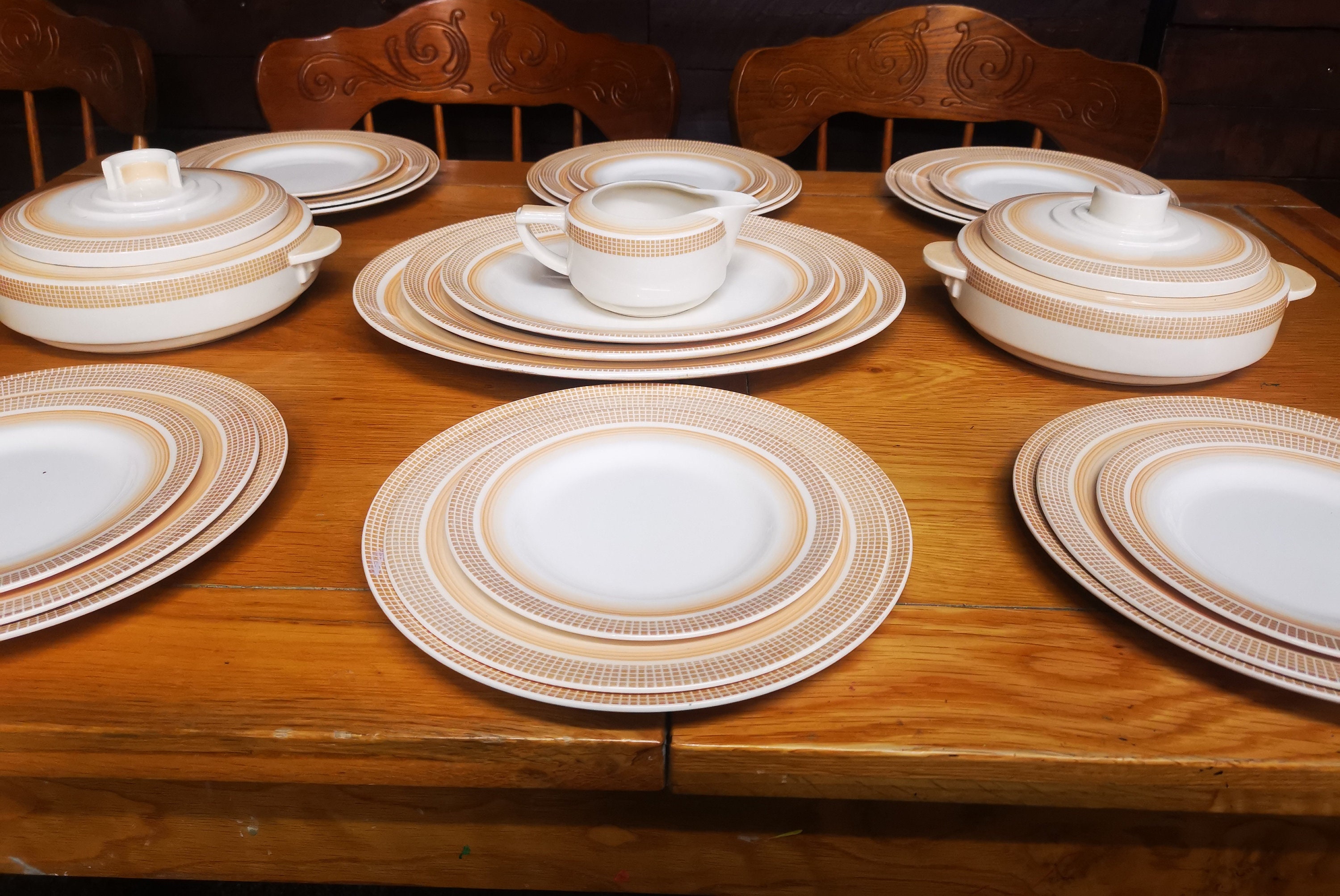 ART DECO Royal Doulton Simplex Dinner Set for Six 1939 ,very Rare Full ...
