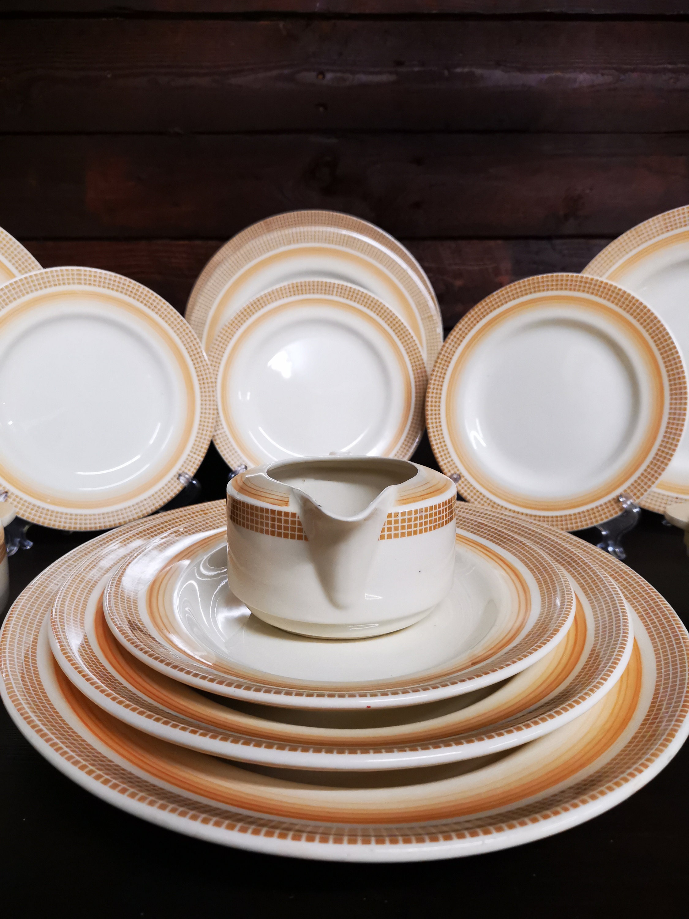 ART DECO Royal Doulton Simplex Dinner Set for Six 1939 ,very Rare Full ...