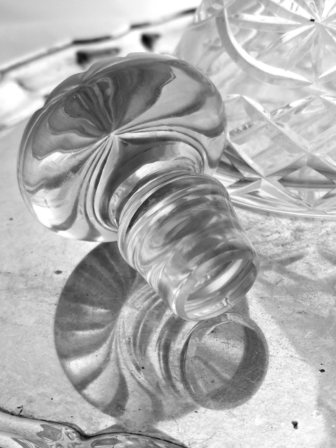 Ship's Claret/port Decanter | Cut Crystal | Edwardian/art Deco Era (c ...