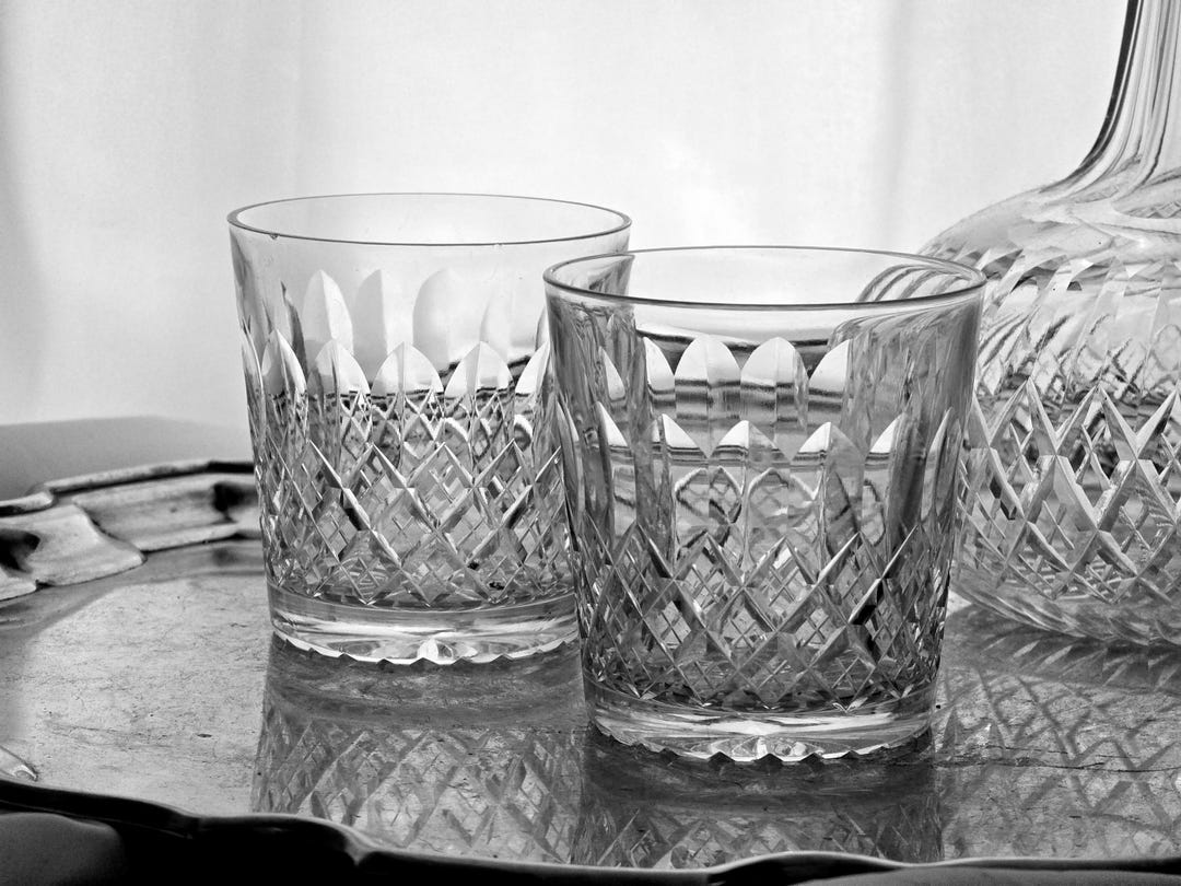 Vintage Pair of Scotch/ Whisky Old Fashioned Tumbler by Thomas Webb ...