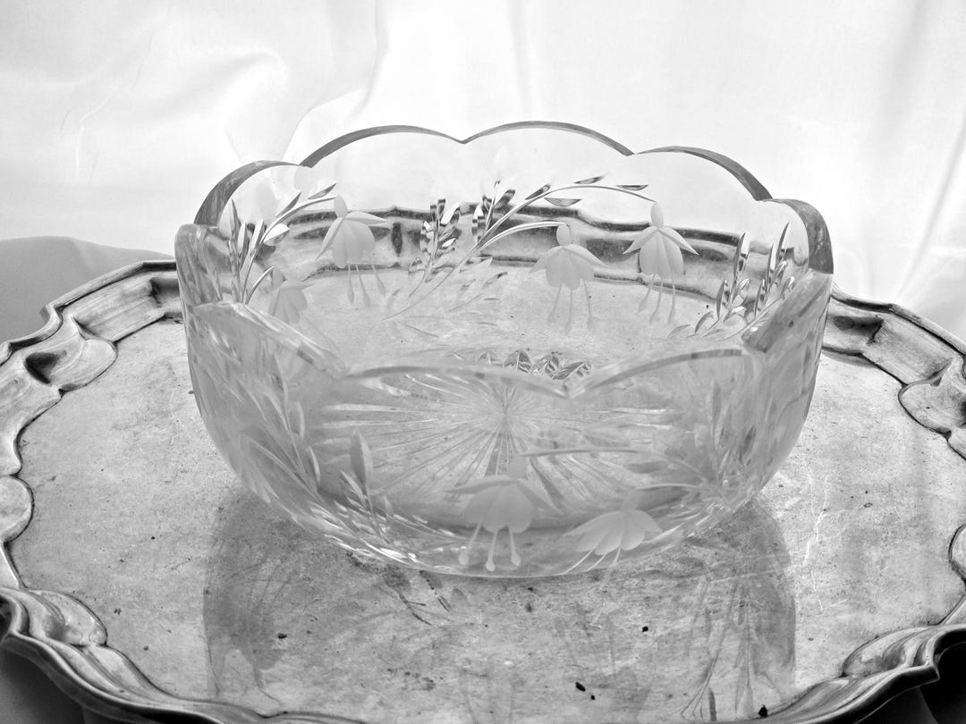 Stuart Crystal , Cascade Pattern Large Bowl , 1984/2009 Vintage - Etsy