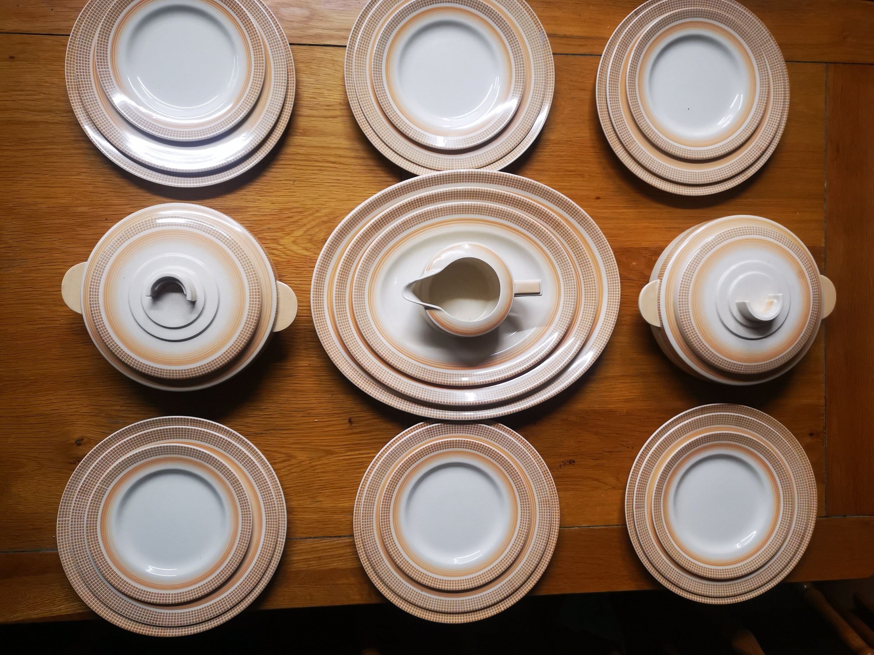 ART DECO Royal Doulton Simplex Dinner Set for Six 1939 ,very Rare Full ...