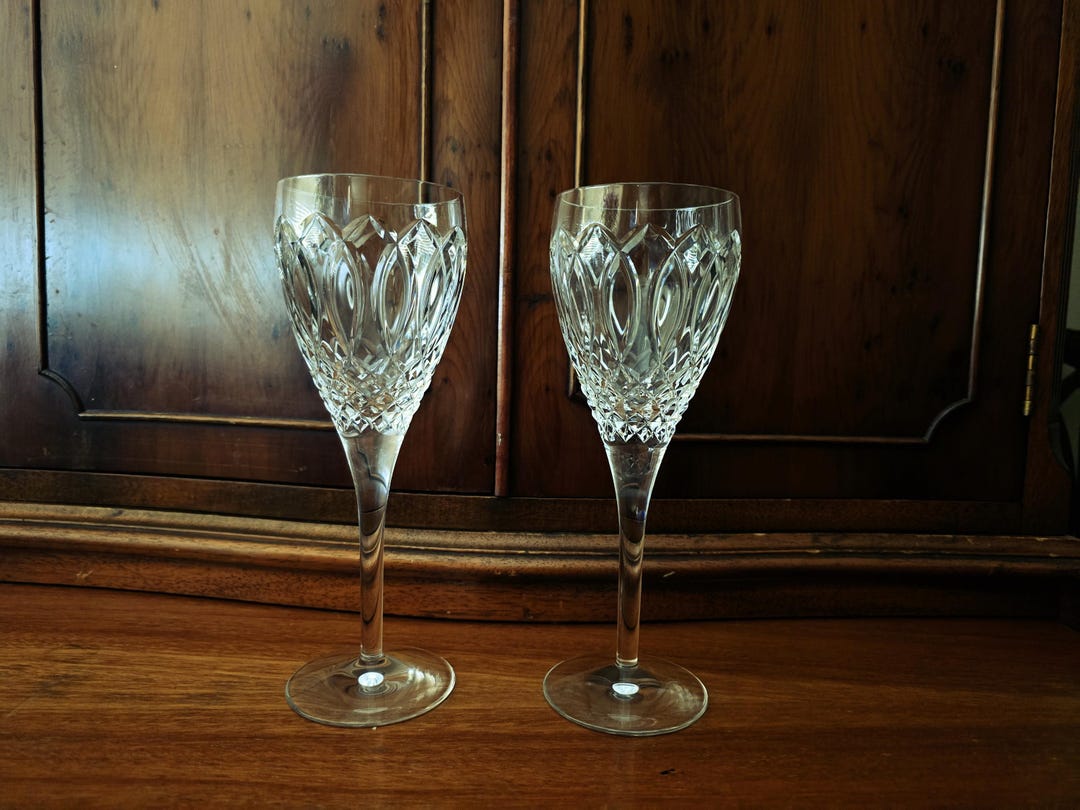 Stuart Crystal England "windsor" Pattern Pair of Claret Wine Glasses ...
