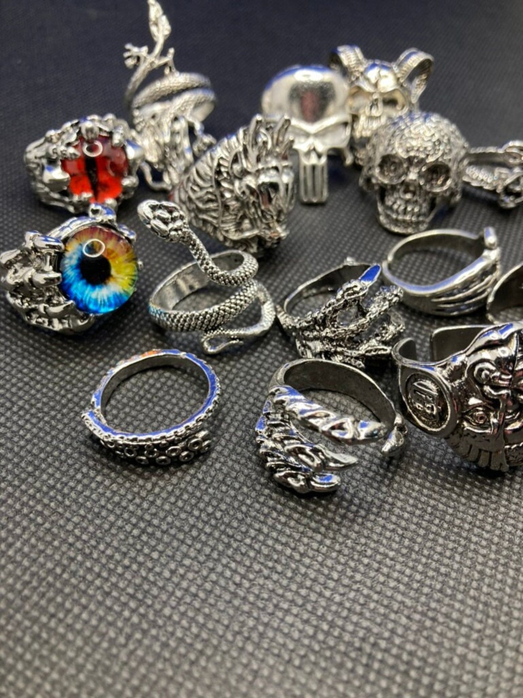 Vintage Goth Punk Rings,skull Claw Rings,punk Goth Gothic Jewelry ...