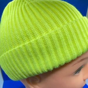 Neon Green Wool Hat,lime Green Beanie,wool Fisherman Beanie,men's Watch ...