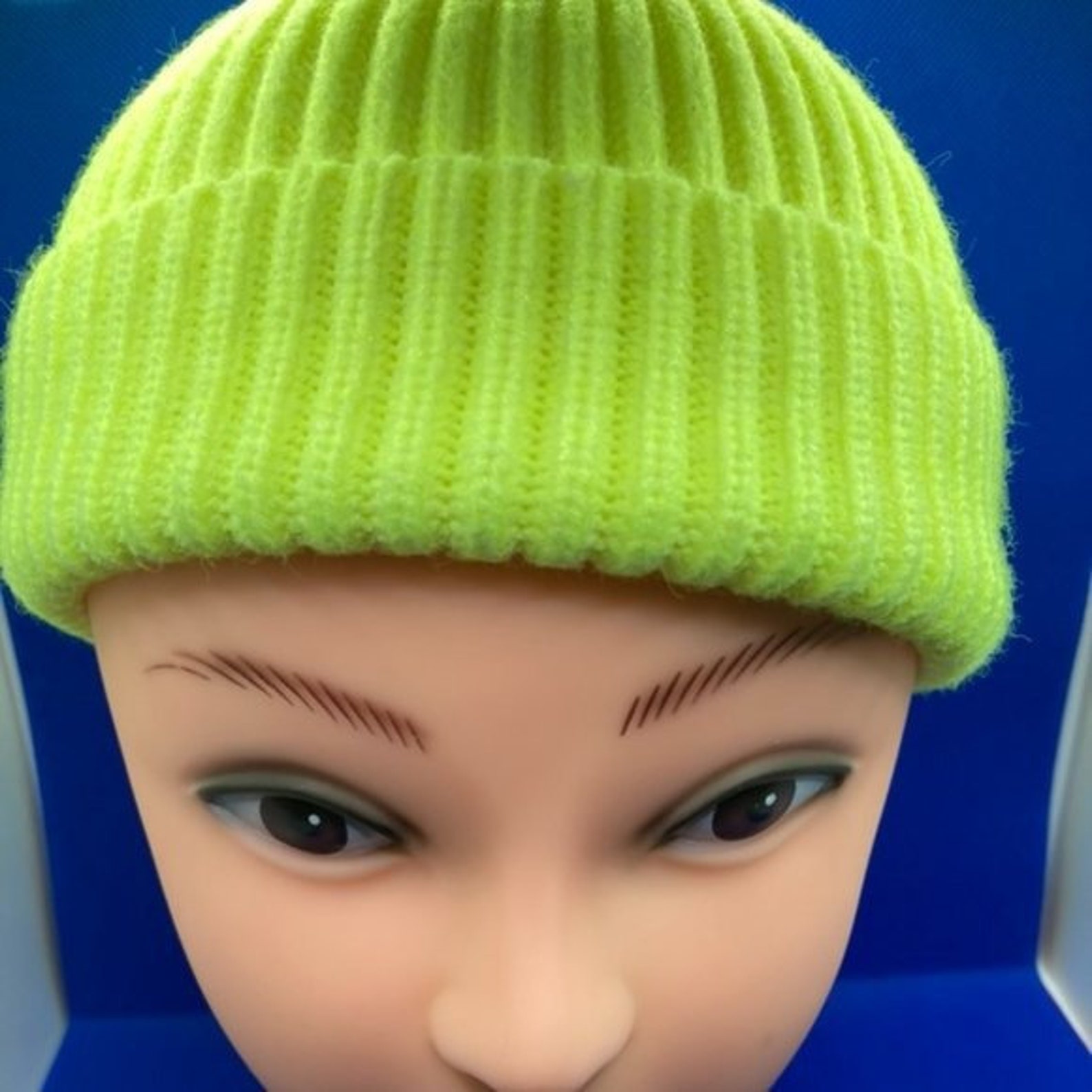 Neon Green Wool Hat,lime Green Beanie,wool Fisherman Beanie,men's Watch ...