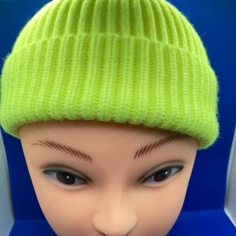 Neon Green Wool Hat,lime Green Beanie,wool Fisherman Beanie,men's Watch ...