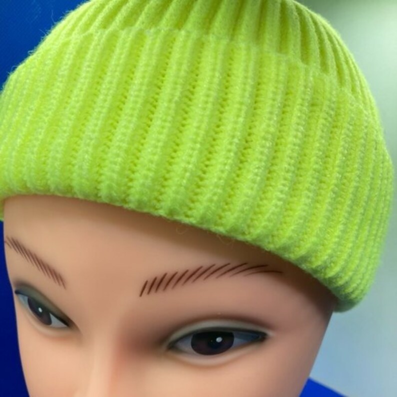 Neon Green Wool Hat,lime Green Beanie,wool Fisherman Beanie,men's Watch ...