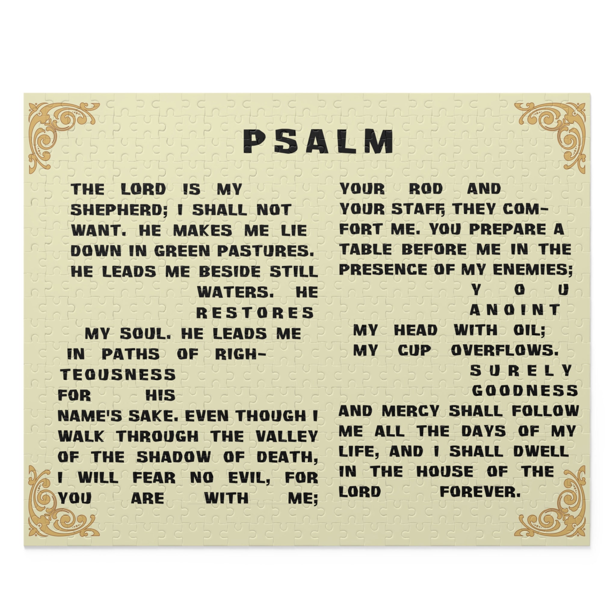 Psalm 23 Jigsaw Puzzle (120, 252, 500-piece) - Etsy