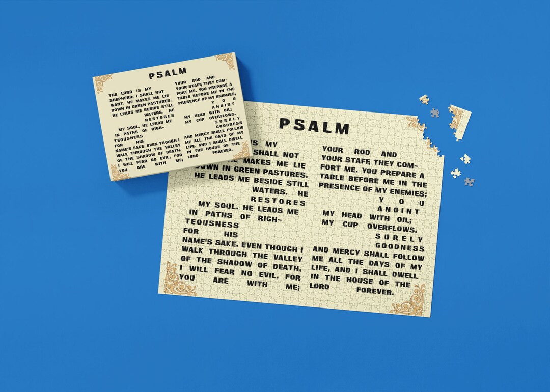 Psalm 23 Jigsaw Puzzle (120, 252, 500-piece) - Etsy