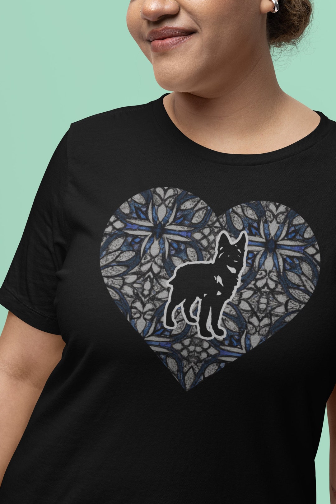 Pawfect Love: Dog-inspired Heart Pattern T-shirt Unisex Dog Lover ...