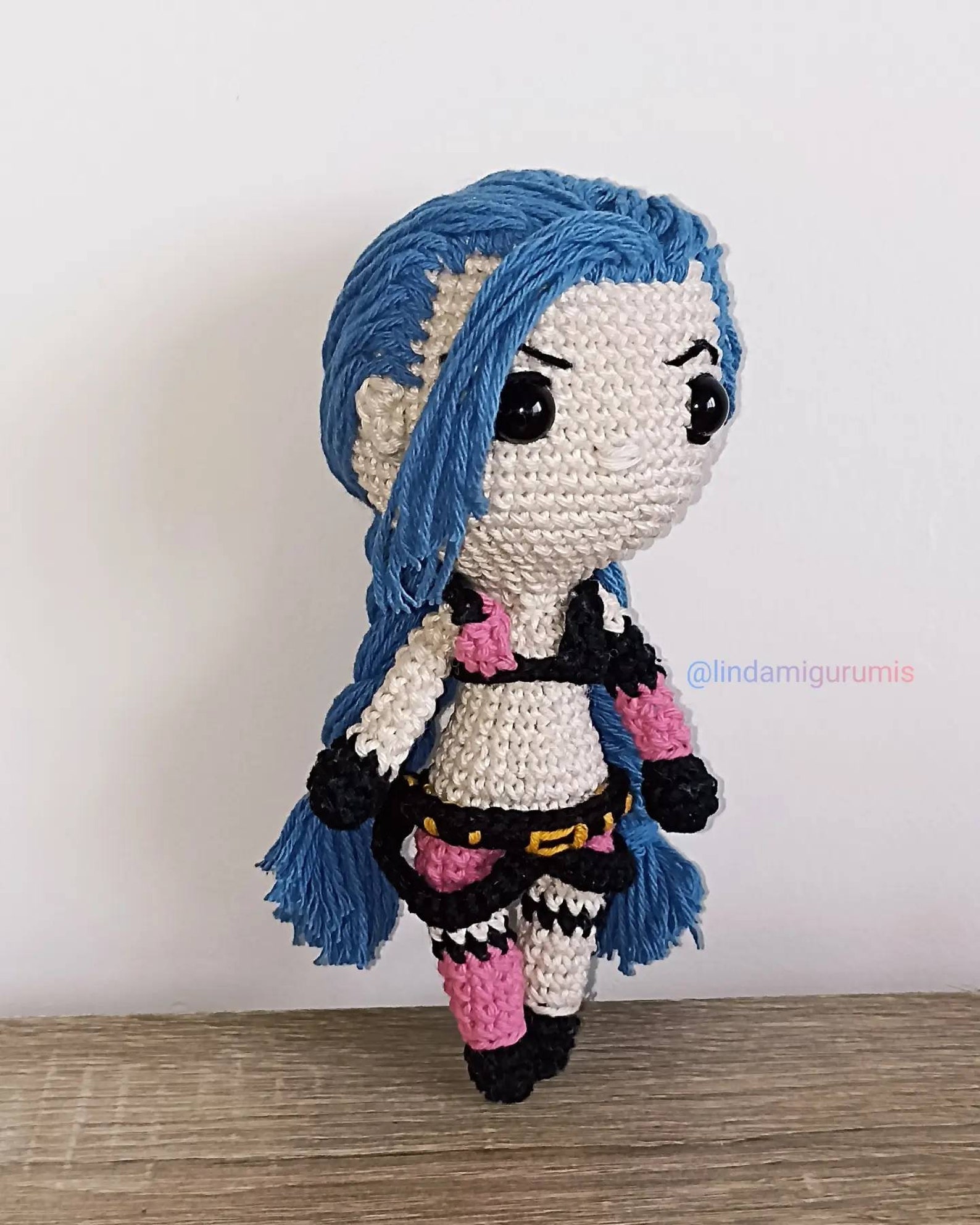 Jinx Plush Amigurumi Jinx League of Legends Arcane Jinx | Etsy Singapore