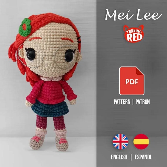 Amigurumi Pattern Pdf Pattern Mei Lee Turning Red Crochet - Etsy