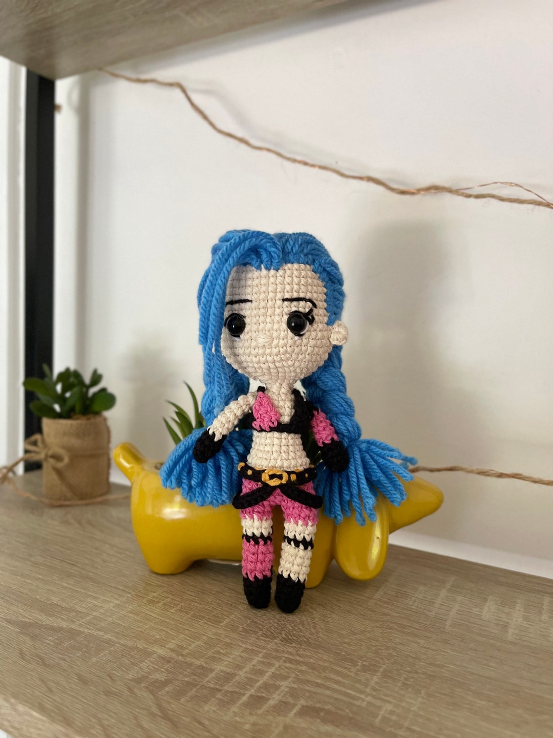 Arcane Jinx Amigurumi Jinx League of Legends Arcane Jinx Lol Jinx Plush ...