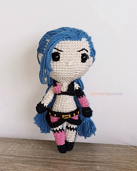Jinx Plush amigurumi Jinx league of legends arcane jinx - Etsy México