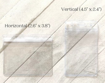 Clear Vertical Badge Holder - Etsy