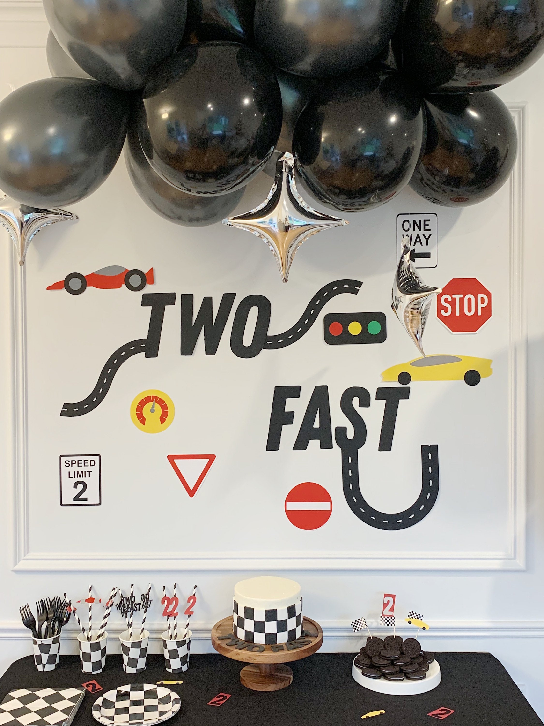 Two Fast Birthday Party Racing Car Theme Party Birthday - Etsy