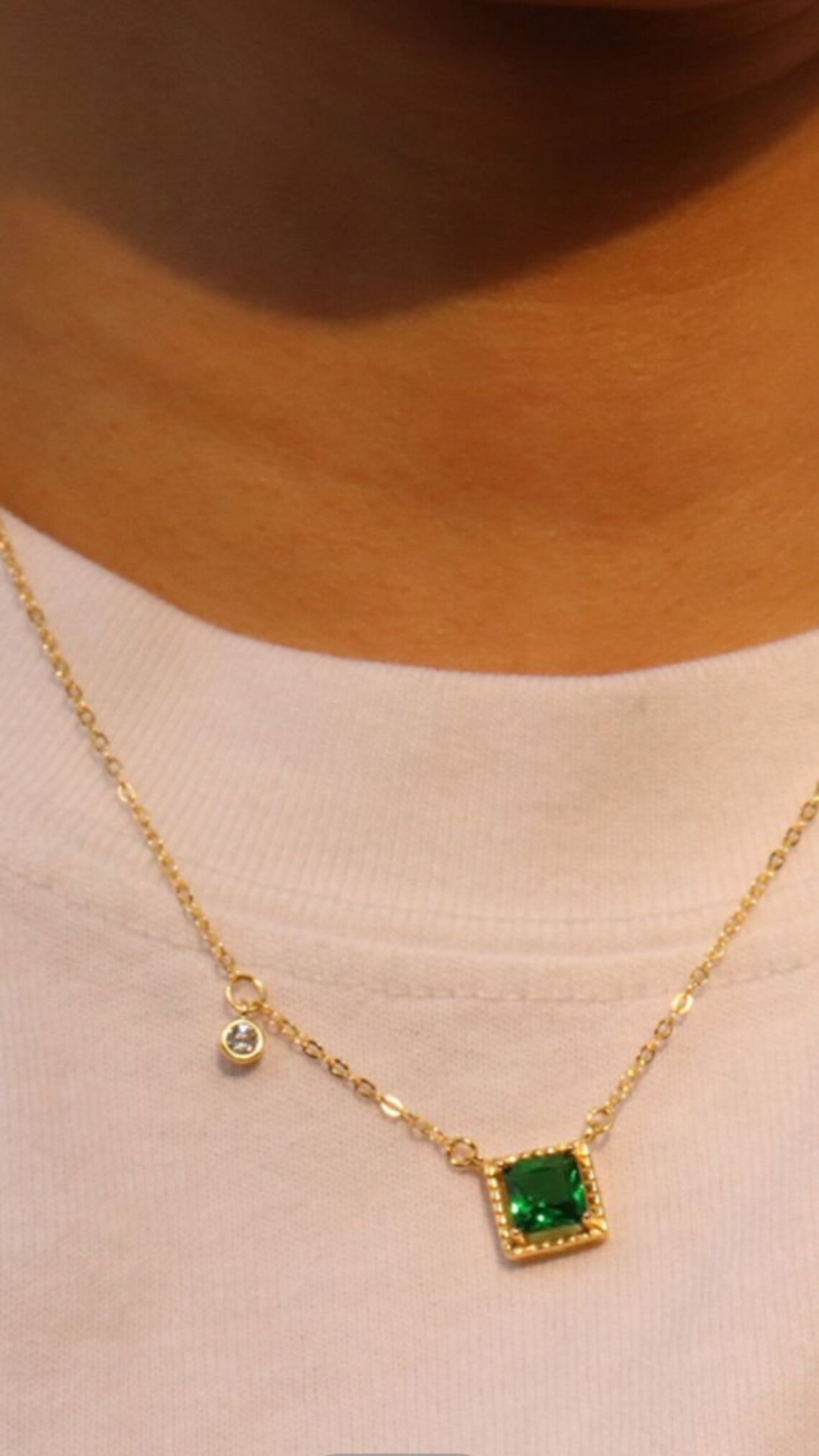 Vintage Classic Green Gold Chain - Etsy