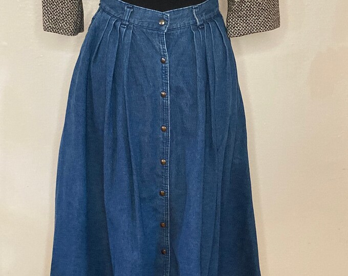 1970’s Geoffrey Hunter Button-up A Line Denim Skirt. 28” Waist - Etsy