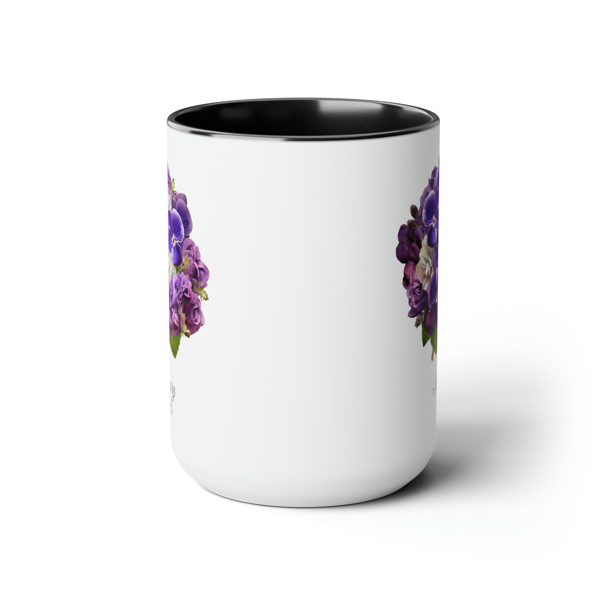 February Personalized Birthday Month Flower Violets Gift Coffee Mug ...