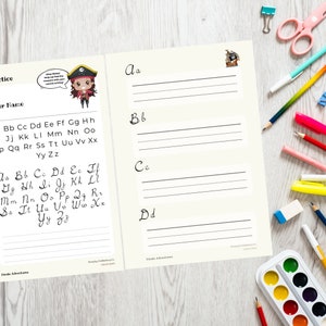 Aprenda la serie cursiva: Aventuras de piratas del alfabeto - Etsy México