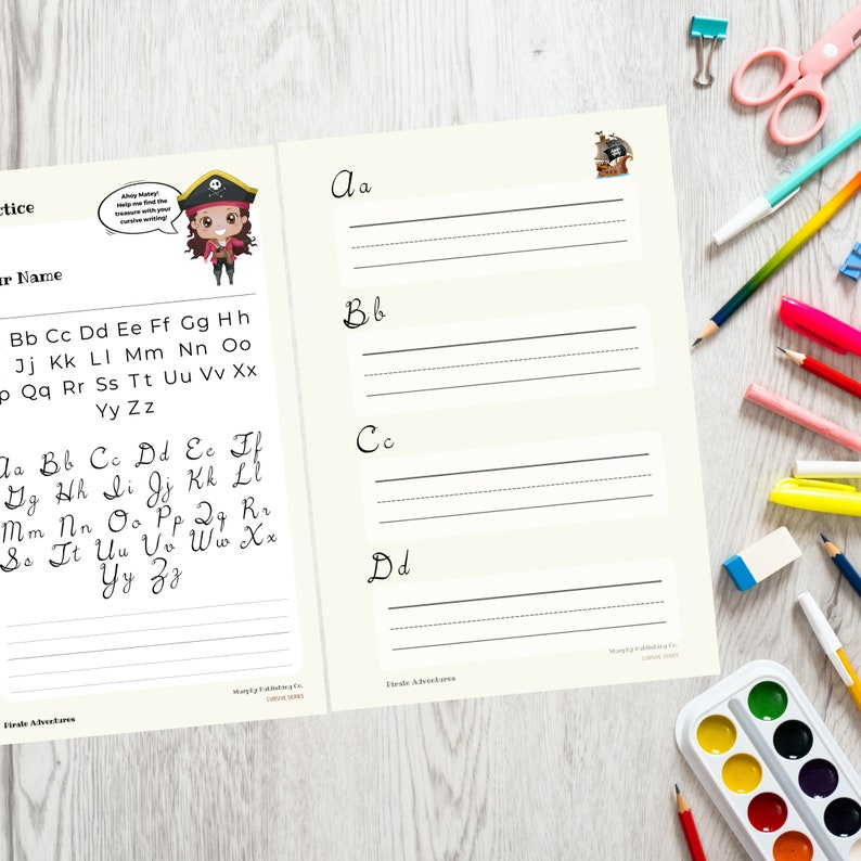 Learn Cursive Series: Alphabet Pirate Adventures - Etsy