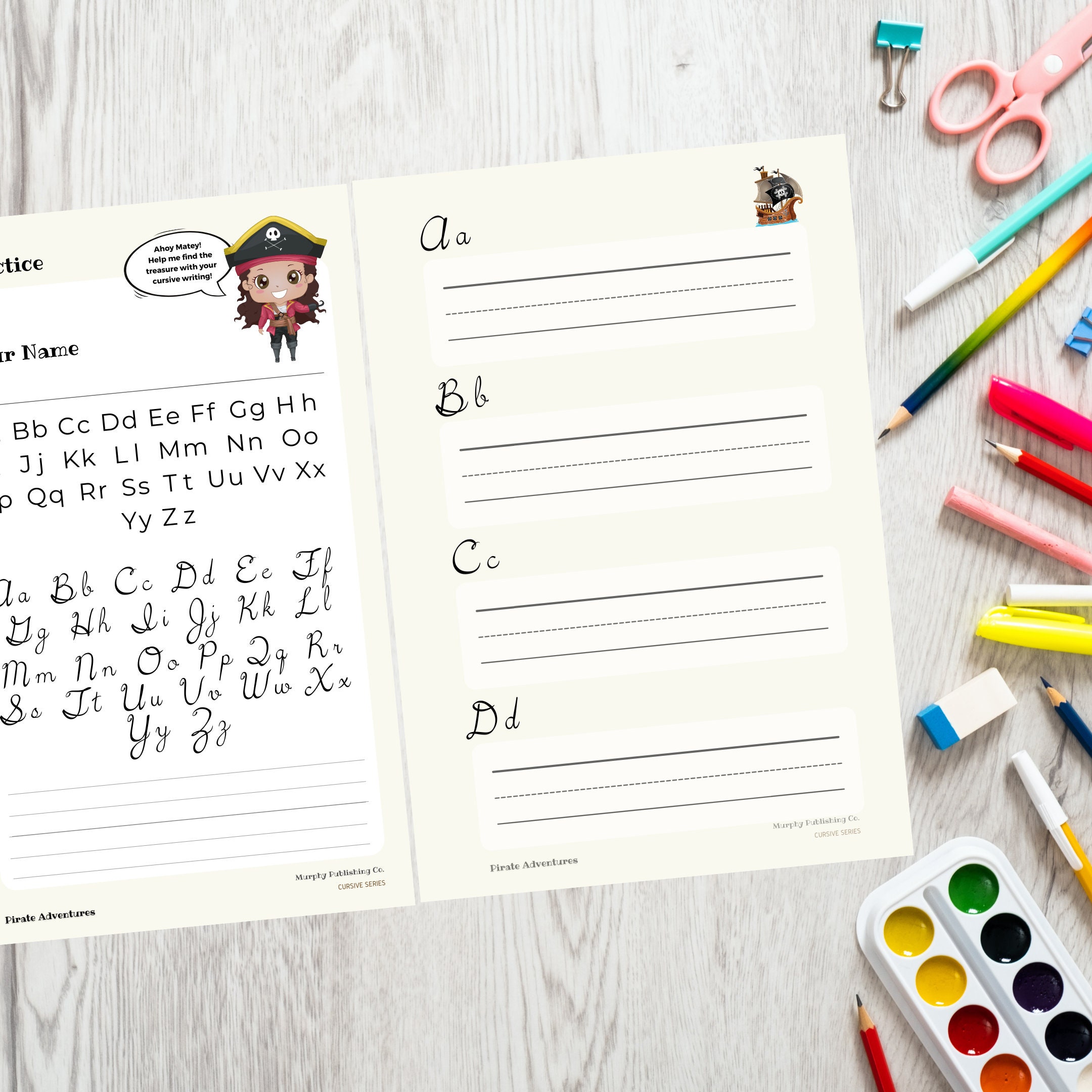 Learn Cursive Series: Alphabet Pirate Adventures - Etsy