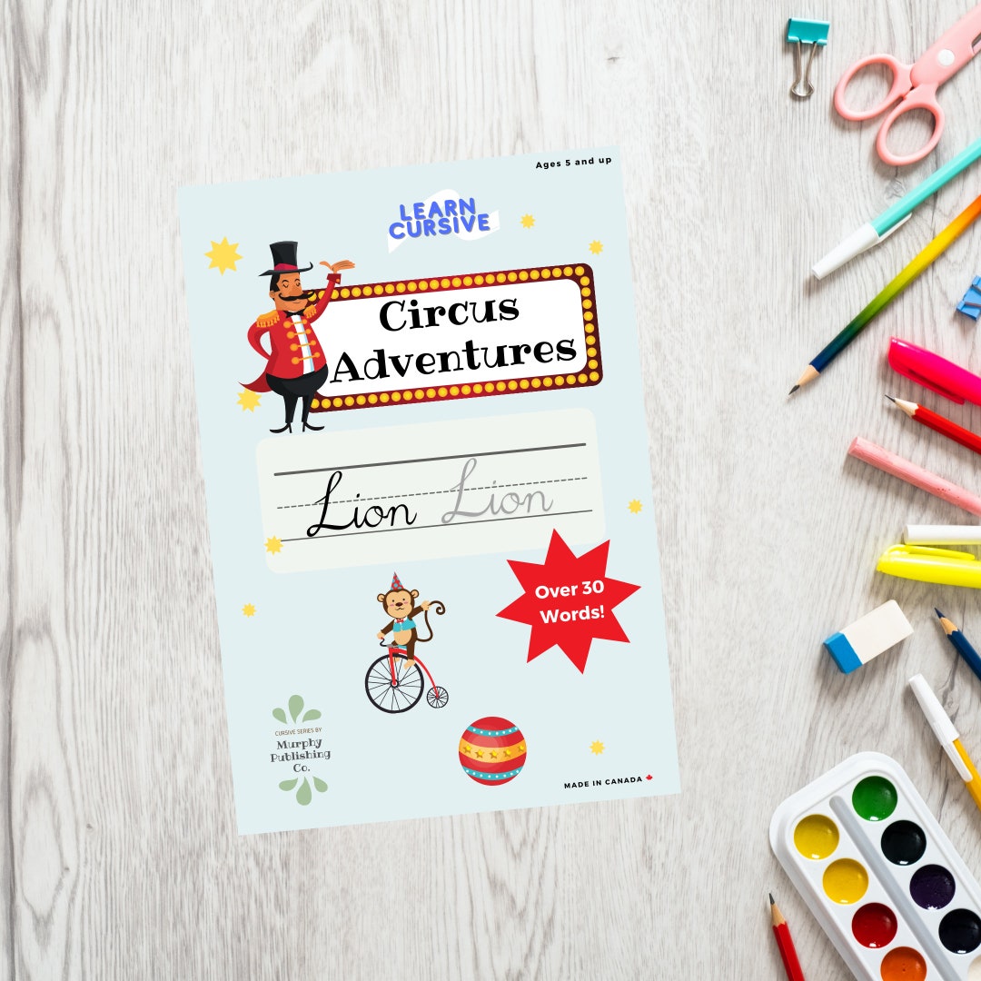 Learn Cursive Series: Circus Adventures - Etsy