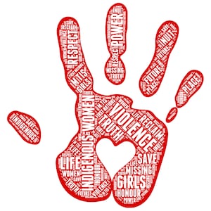 Red Handprint on T-Shirt MMIWG Symbol Shirt MMIW Native | Etsy