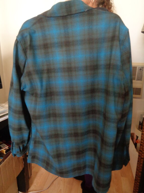 PENDLETON 50's Black & Blue Shadow Plaid! 3 Button! 3… - Gem