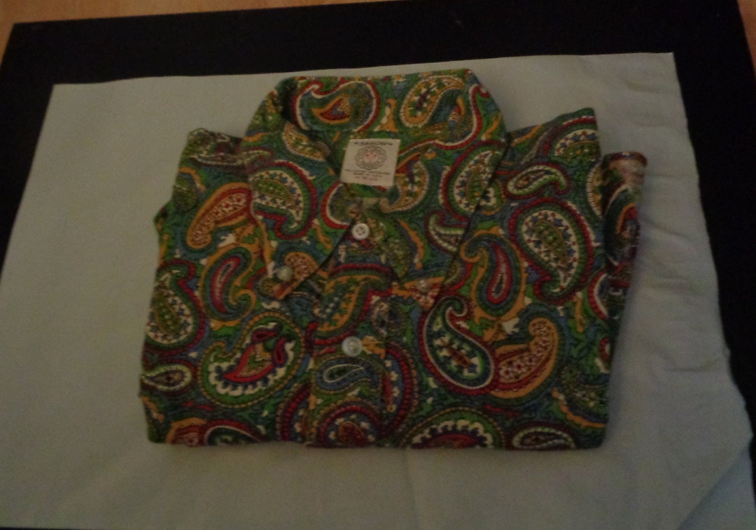 New ARROW 60's Dead Stock Multi Color Mod/psychedelic PAISLEY 100% ...