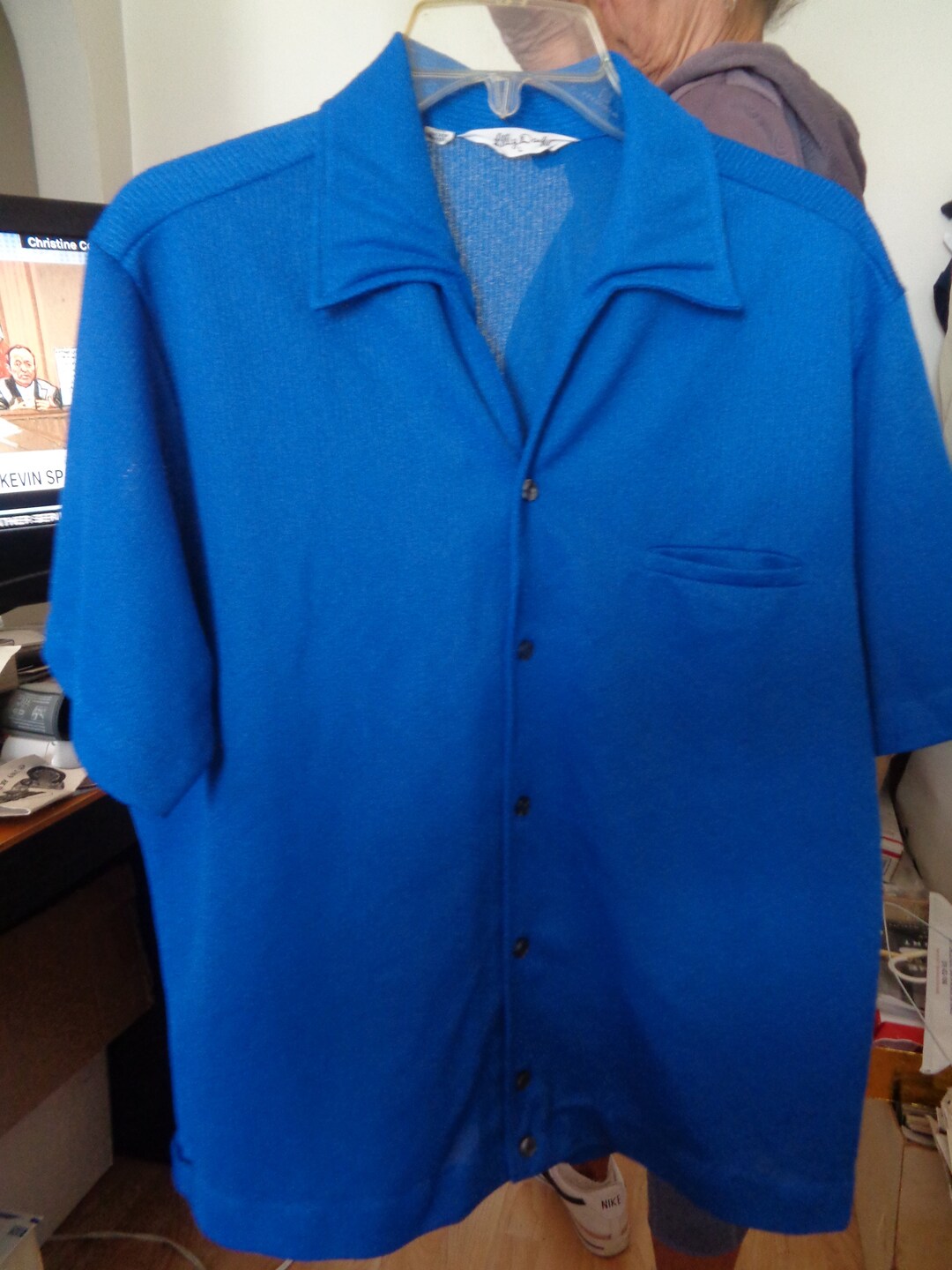 LILLY DACHE' 60's Royal Blue shirt Jac Capri Collar 100% Dacron ...