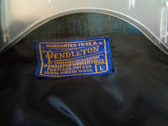 PENDLETON 50's Black & Blue Shadow Plaid! 3 Button! 3… - Gem