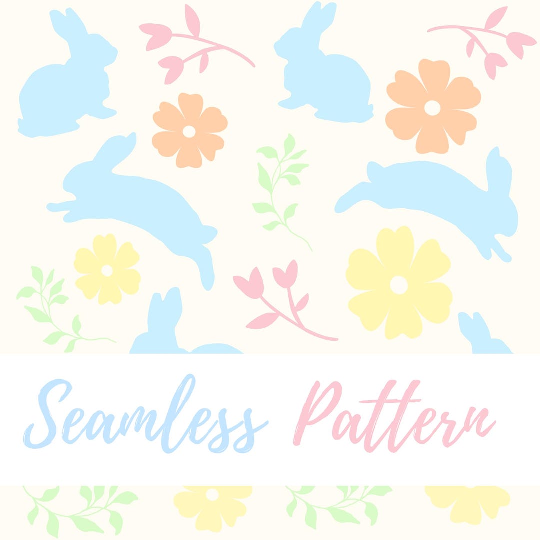 Easter Spring Seamless Digital Pattern - Repeat Pattern - Fabric ...